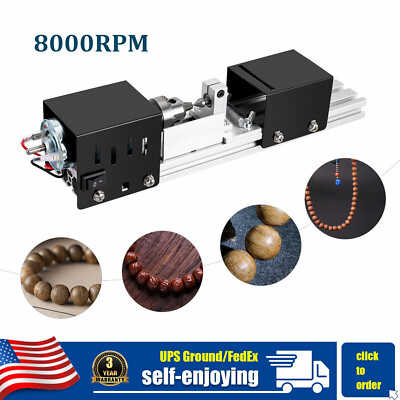 DIY Mini Wood Lathe Motorized Lathe Machine Wood Lathe Tool Woodworking ...