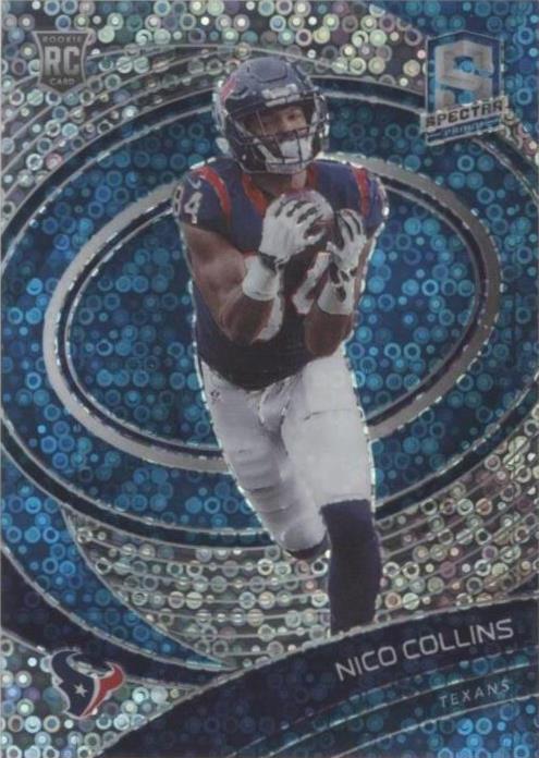 2021 Panini Spectra - Rookie Nico Collins #165 Neon Blue Prizm /60 (RC ...