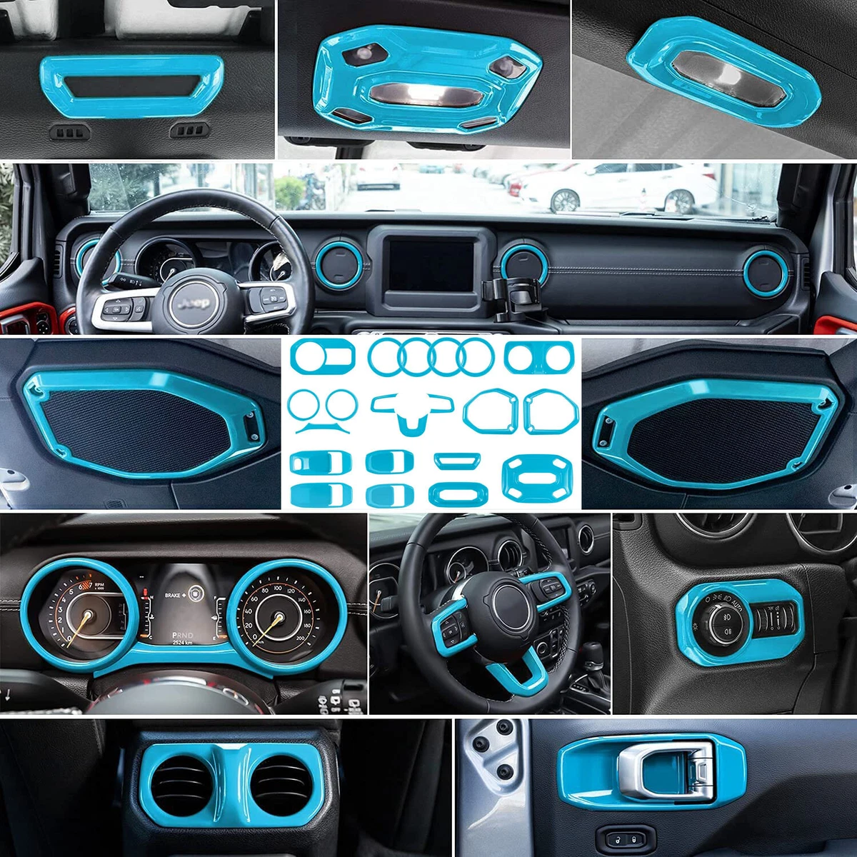 Jeep Wrangler Interior Trim Kit Teal | Cabinets Matttroy