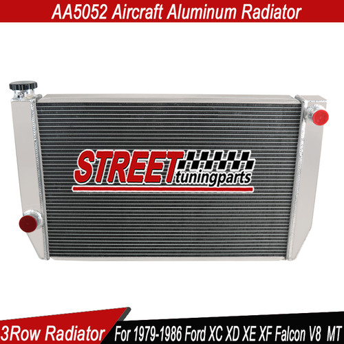 3 ROW Aluminium Radiator For 1979-1986 Ford Falcon XC XD XE XF V8 6cyl ...