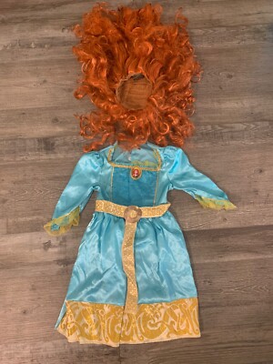 DISNEY BRAVE MERIDA CHILD HALLOWEEN COSTUME GIRLS FOR 3 YR OLD + WIG | eBay