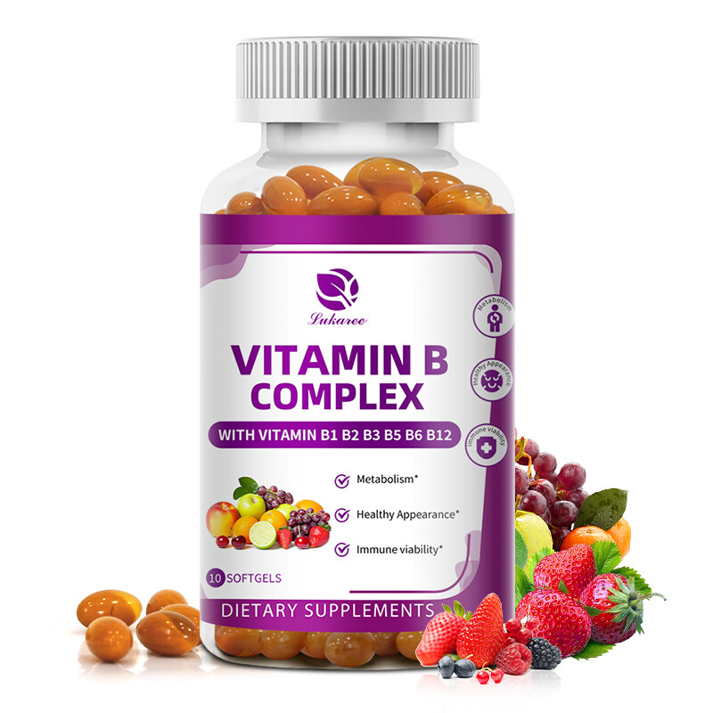 Vitamin B Complex 120 Capsules B1,B2,B3,B5,B6,B7,B9,B12, Immune Support ...