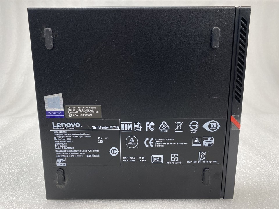 Lenovo 10M30009US PRO A12-9800E R7 0GHz 8GB RAM NO HDD AMD NO OS BIOS ...