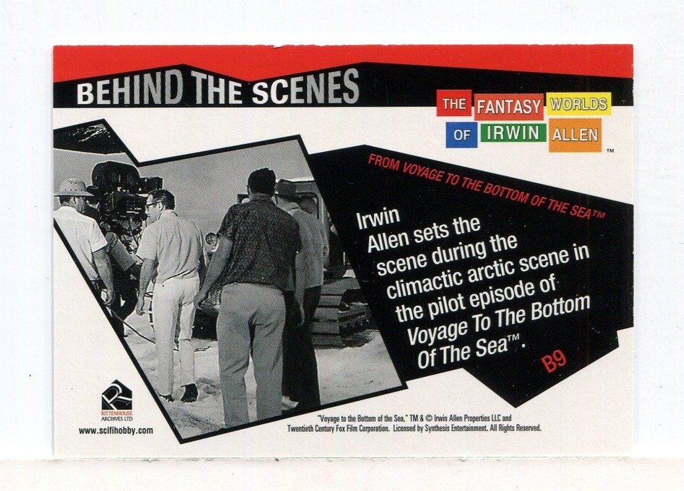 Fantasy Worlds of Irwin Allen Behind the Scenes Chase Card B9 Voyage Bottom Sea | eBay