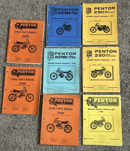 Penton Parts Manual Price List Cross Country Moto-Cross JackPiner Hare ...