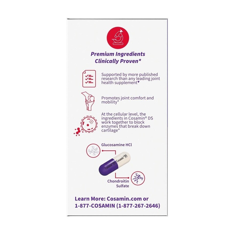 Cosamin DS Joint Health Supplement Joint Pain & Stiffness Relief ...