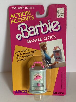 Barbie Action Accents Mantle Clock Doll House Accessory 1988 Mattel ...