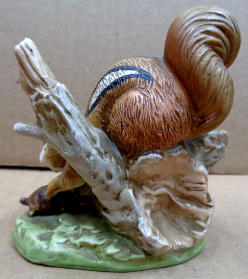 Vtg HOMCO Home Interior SQUIRREL on a Log Figurine 4 1/4" H x 4" L | eBay