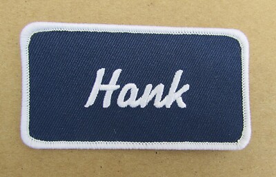 Name Hank Patch Embroidered uniform patch New | eBay