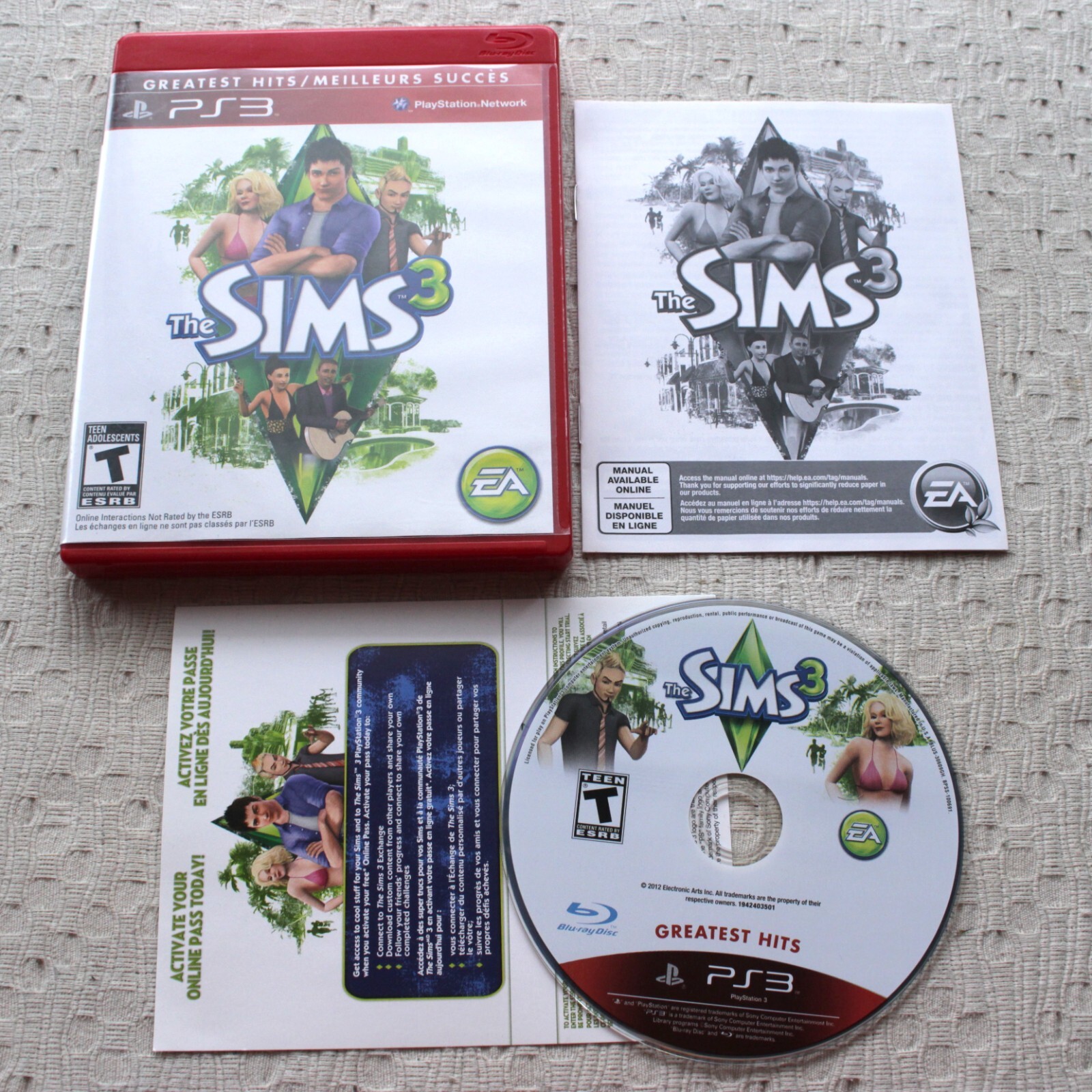 The Sims 3 PS3 Greatest Hits complete CIB Manual clean disc good shape ...