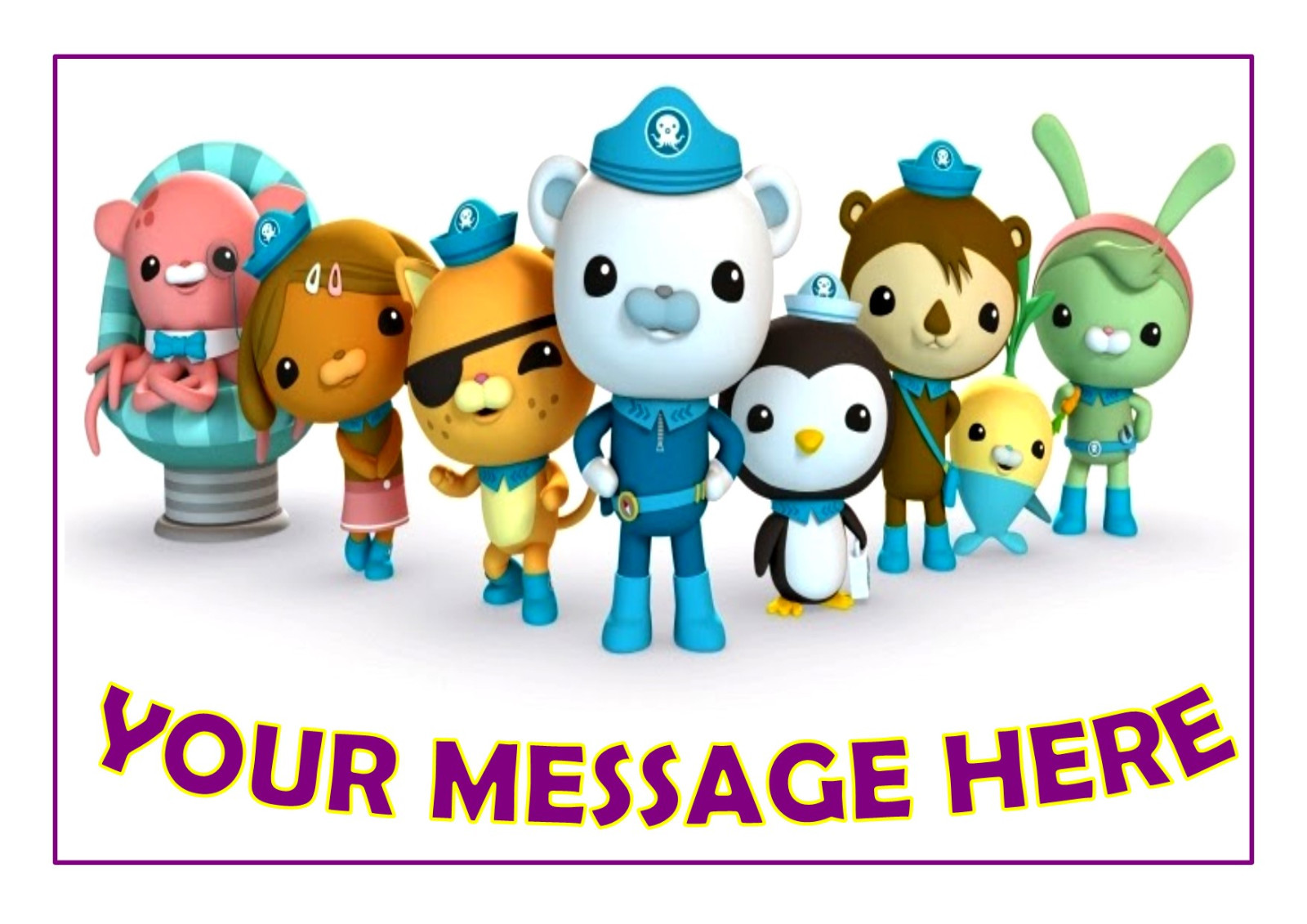 OCTONAUTS BIRTHDAY CAKE TOPPER A4 EDIBLE ICED/ ICING PERSONALISED | eBay UK