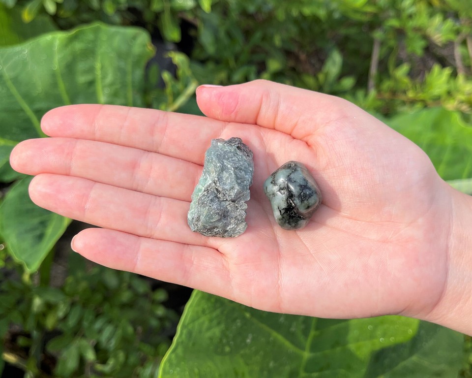 2 Stone Crystal Set: 1 Rough & 1 Tumbled Stone: You Choose the Type ...