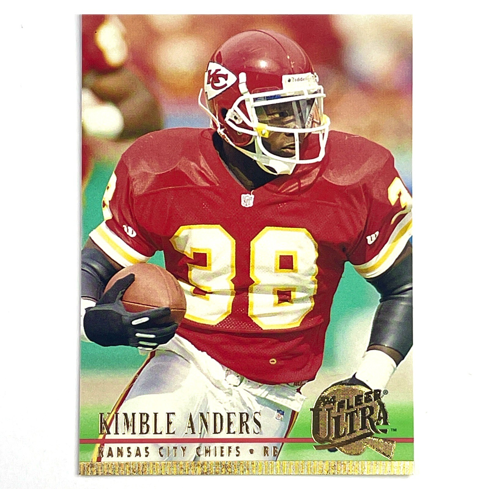 Kimble Anders 1994 Fleer Ultra NFL Card #411 Kansas City Chiefs ...