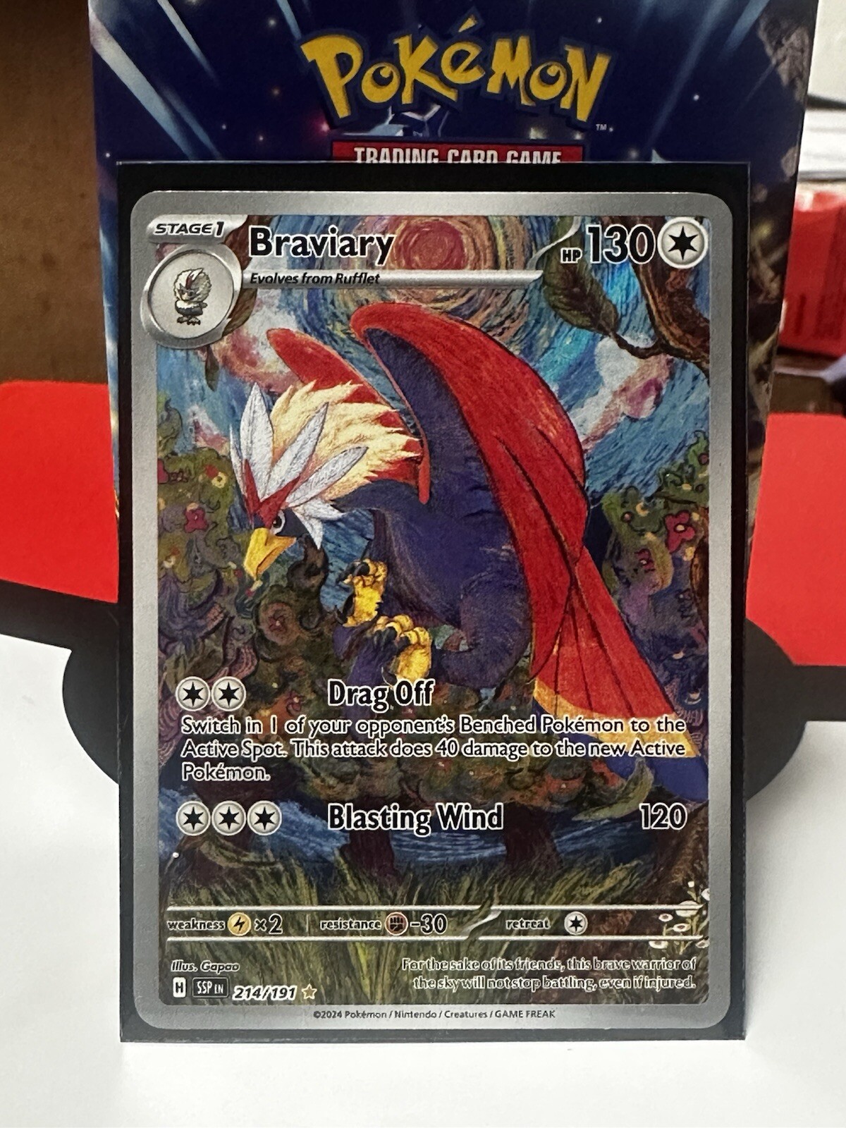 Braviary 214/191 IR Illustration rare Pokemon Surging Sparks SV8 NM | eBay