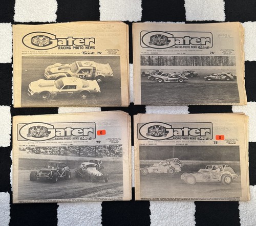 Lot of (4) Gater Racing News Feb May Aug Oct 1980 Richie Evans Dirt ...