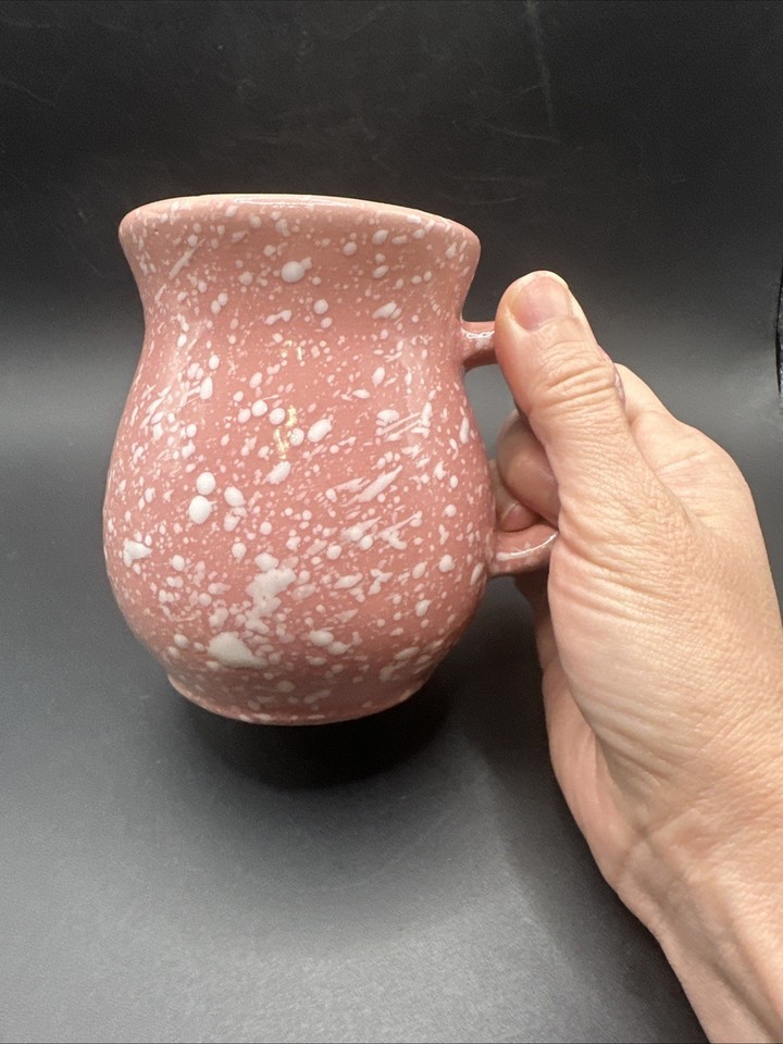 Vintage Pink Speckled Coffee Mug – Hourglass Pottery Art Deco Style ...
