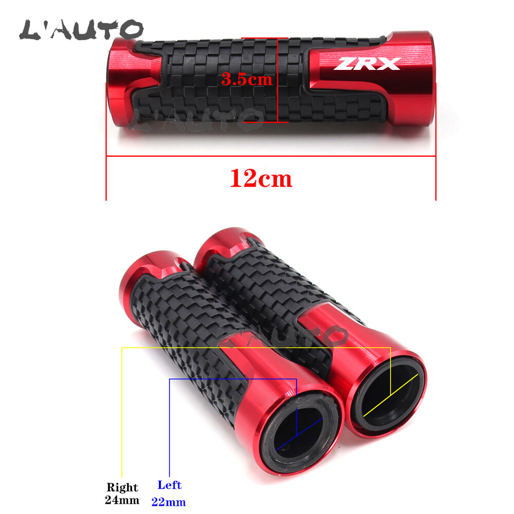 Red motorcycle Grips Handle Handlebar For Kawasaki ZRX ZRX1100 ZRX1200 ...