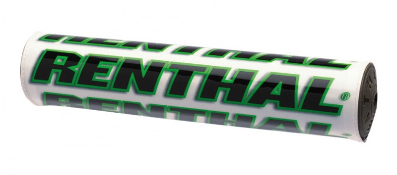 Renthal Mx 8.5" White Green Barpad Motocross Dirt Bike Handlebar Cross ...