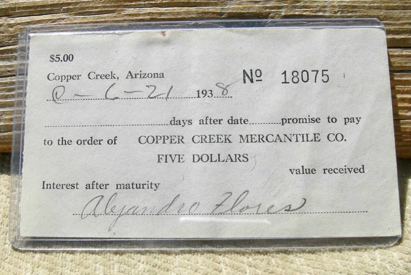 1938 COPPER CREEK ARIZONA (GHOST TOWN R9 books $100) MERCANTILE SCRIP ...