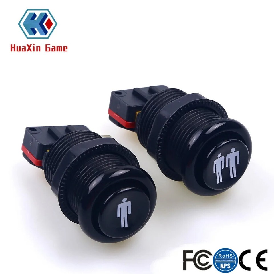 Arcade Game Player Start Push Buttons 1P\2P with Microswitch JAMMA MAME ...