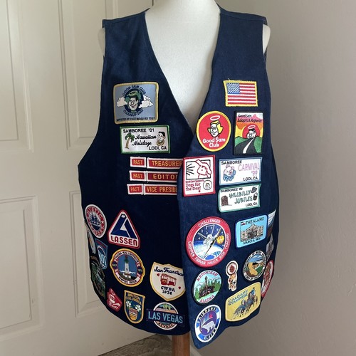 Vintage Good Sam Club Denim Vest 90s Samboree RV Patches Vice President ...