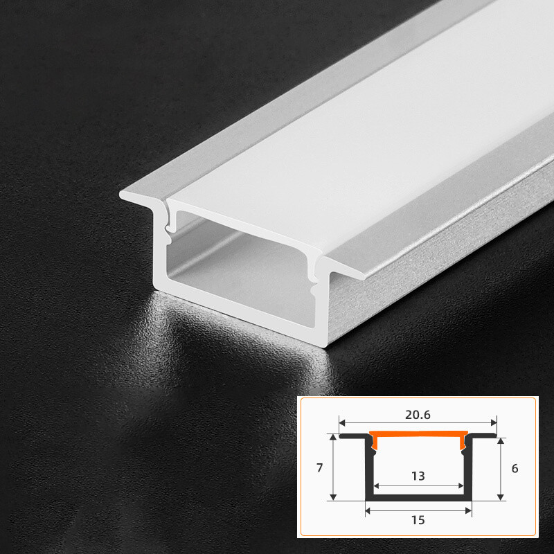 10Pcs 3.3ft Each LED Aluminum Profile Channel Holder with Cover for LED ...