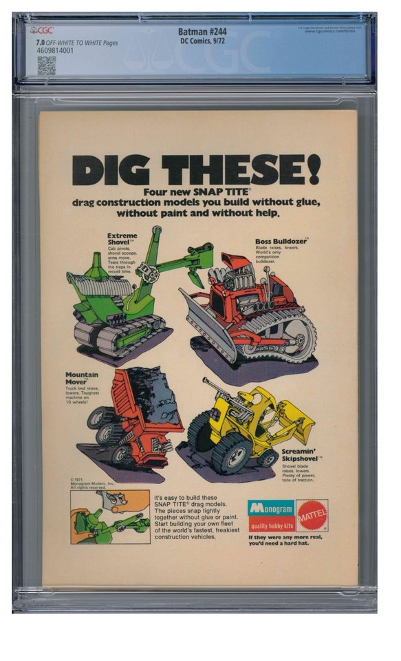 Batman #244 (1972) Classic Neal Adams Ra's Al Ghul Cover CGC 7.0 J143 ...