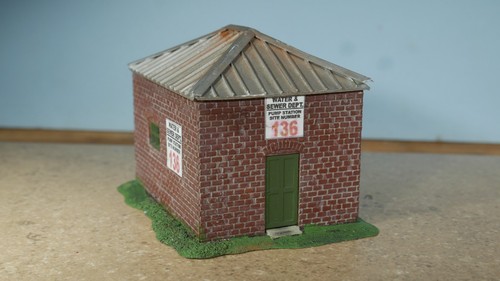HO Scale Town Water Utility Building "PUMPING STATION" ( Weathered ...