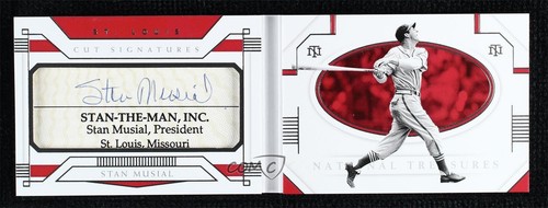 2021 Panini National Treasures Cut Signature Booklets /25 Stan Musial ...