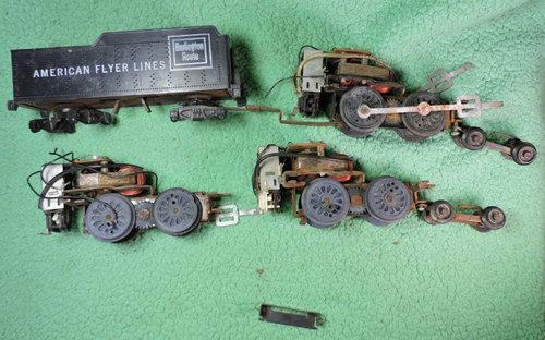 3) American Flyer 4-4-0 LOCOMOTIVE CHASSIS W/ MOTOR & REVERSE UNIT ...