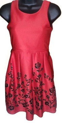 Official Knit Works Brand Girl's Red Black Sleeveless Formal Dress Size ...