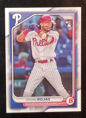 2024 Bowman Johan Rojas Rookie Card Philadelphia Phillies No. 86 | eBay
