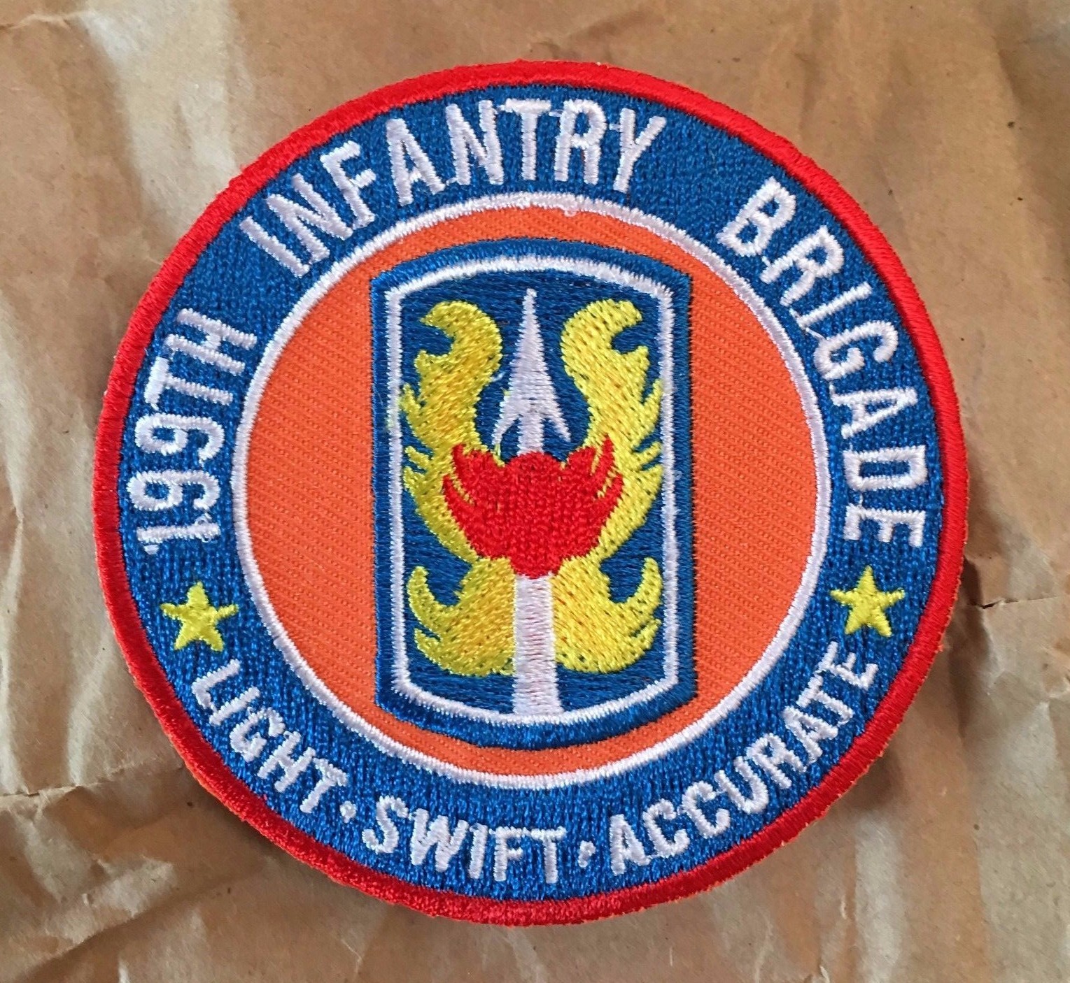 199th Infantry Brigade "Light, Swift, Accurate" Military Patch | eBay