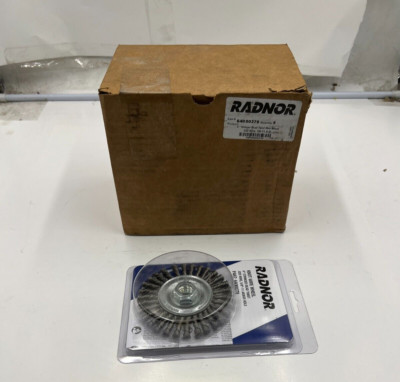 BOX of 5 Radnor 4"Stringer Bead Twist Knot Wire Wheel.020Wire,5/8-11 ...