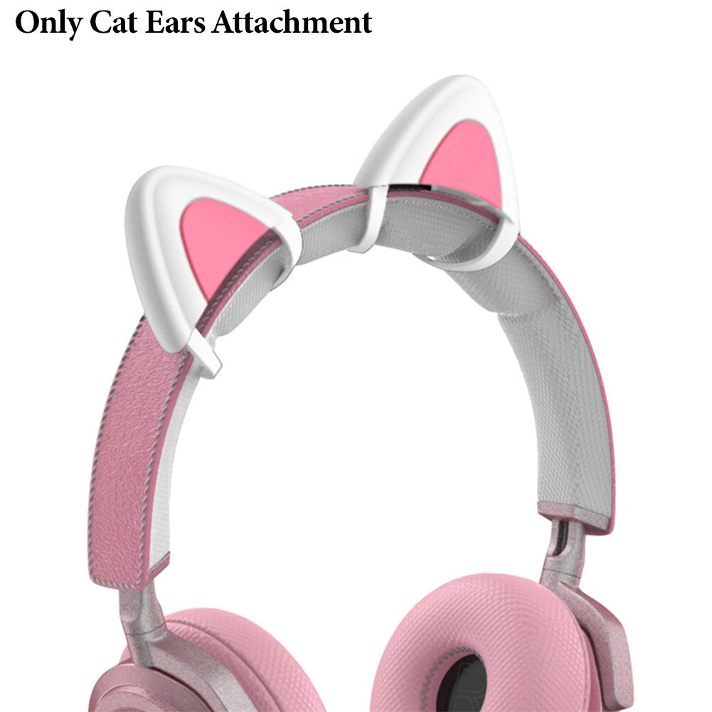 Gaming Headphone Soft Silicone Cat Ears Attachment Cute Headset ...