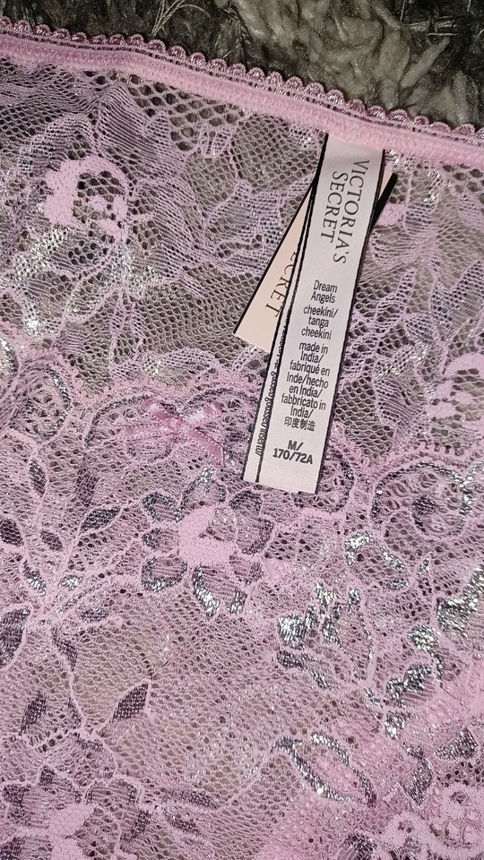 VS DREAM ANGELS Lace Cheekini Panty NEW SIZE medium pink shine | eBay