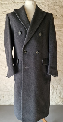 House Of Fraser Long Grey Wool And Cashmere Blend Double Breasted Coat ...