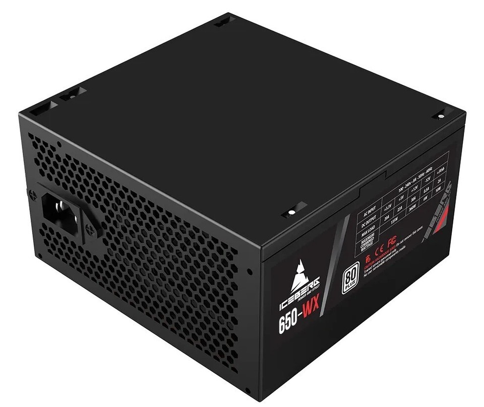 Iceberg Gaming PC Case Crystal Wave M WHT curved tempered Glass with PSU 650WX | eBay