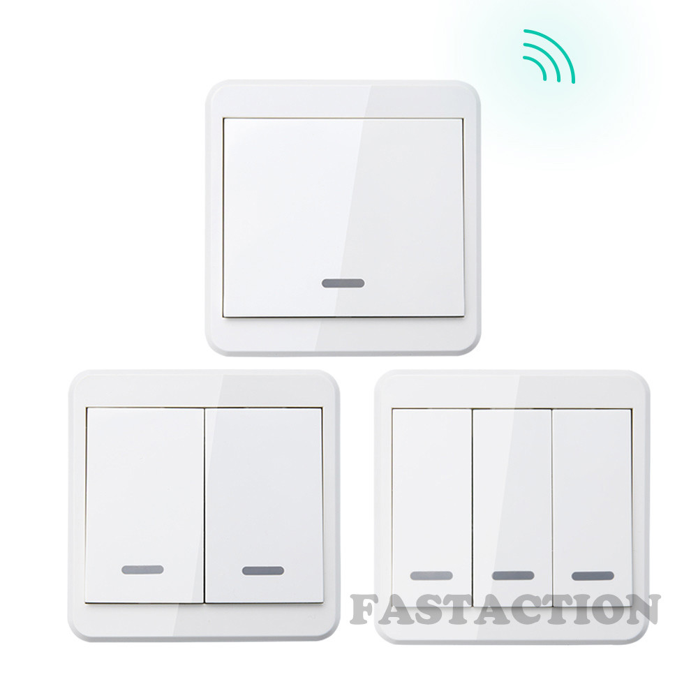 Wireless 12V 433Mhz Receiver Module+RF Wall Panel Transmitter Home ...