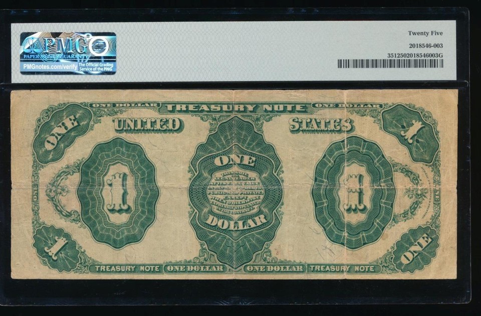 AC Fr 351 1891 $1 Treasury Coin Note STANTON PMG 25 | eBay