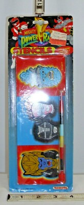 MIGHTY MORPHIN POWER RANGERS STENCILS SET MINT ON THE CARD 1993 ...