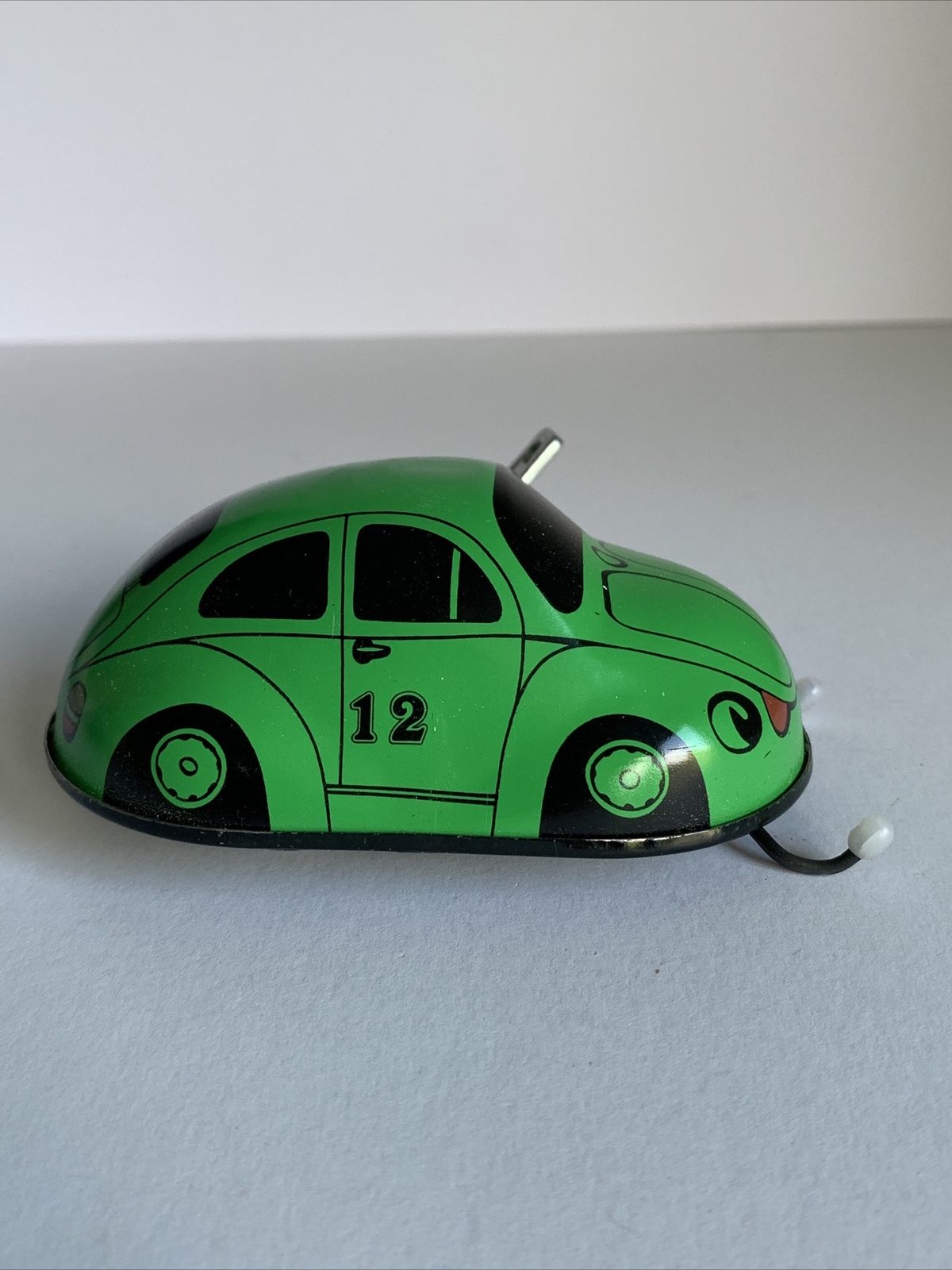 Volkswagen Beetle 1200 Herbie Brouk Green In Box With Key Works Wind Up ...