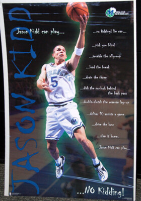 Jason Kidd THE KIDD CAN PLAY Dallas Mavericks 1995 Vintage Original ...