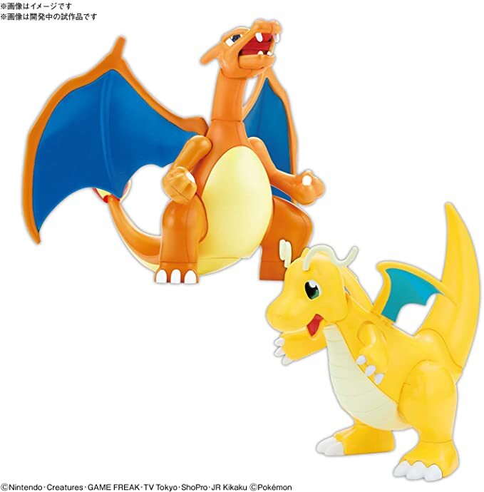 Pokemon Plamo Collection 43 Charizard & Dragonite Set NEW Japan F/S UPS ...