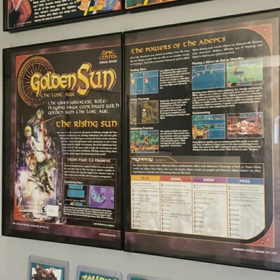 FRAMED Retro 2003 Golden Sun The Lost Age Nintendo GBA Video Game Wall ...