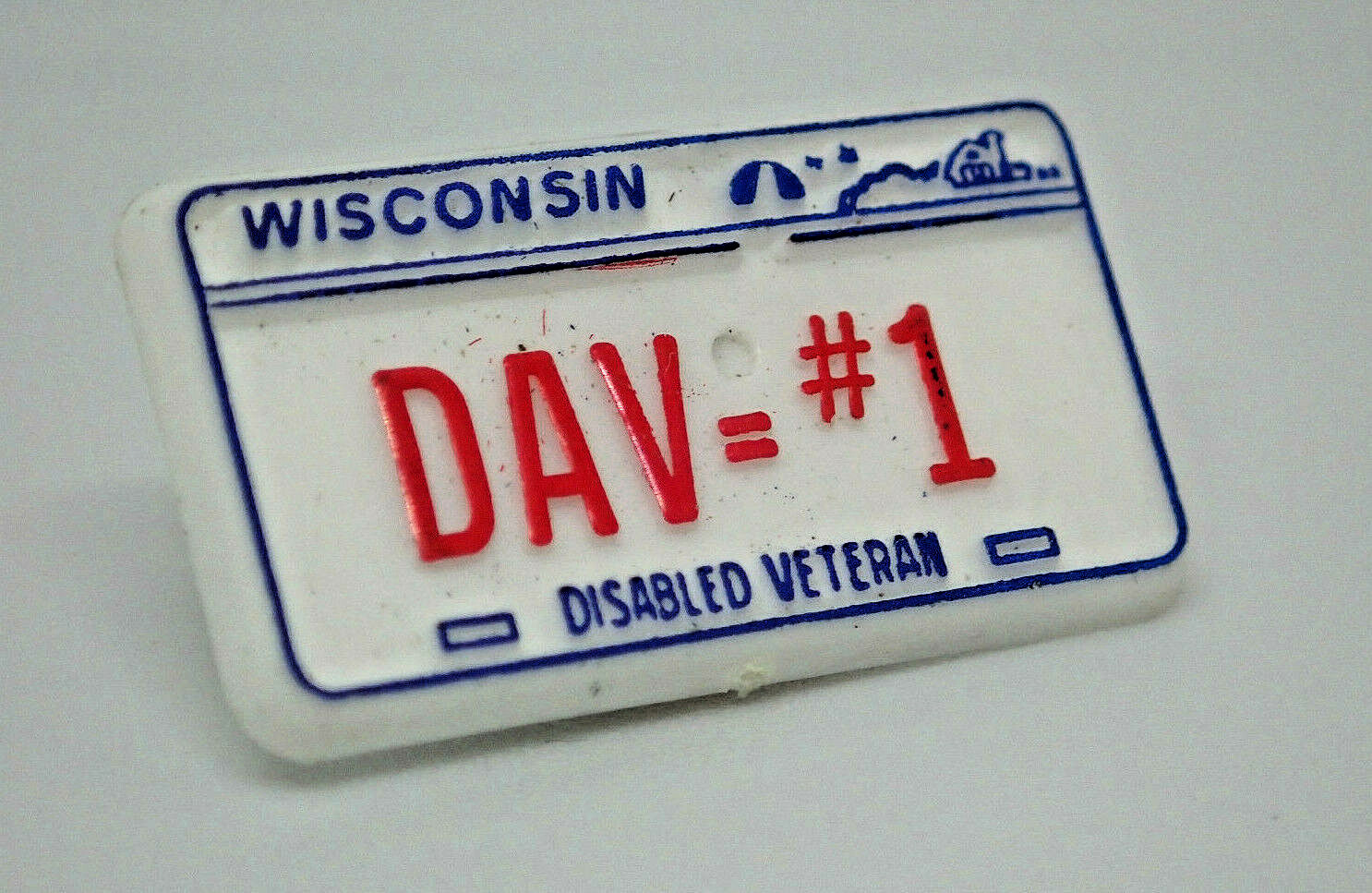 Wisconsin License Plate Disabled Veteran Vintage Lapel Pin | eBay
