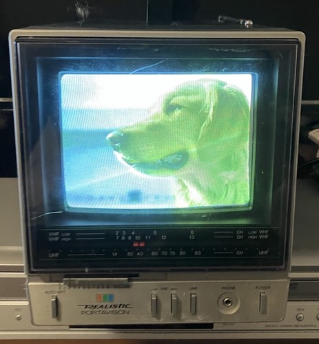 VTG Realistic Portavision 5" Gaming TV Televsion Radio Color CRT ...
