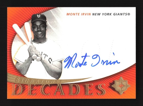 Monte Irvin N.Y. Giants 2005 Ultimate Signature Decades Cert. Autograph ...