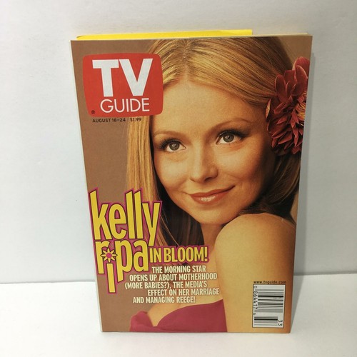 TV Guide August 18-24 2001 Kelly Ripa in Bloom! | eBay