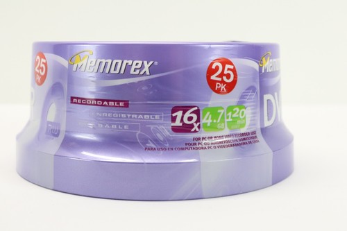 Memorex DVD+R Writable Discs 25-Pk 4.7GB 120 Min 16x | eBay
